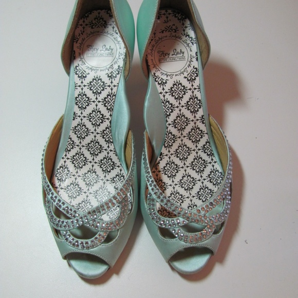 Hey Lady | Shoes | Hey Lady Blue Knotty Girl Comfortable Wedding Heel ...